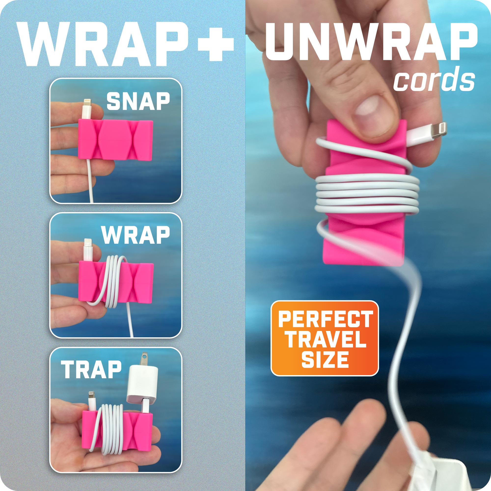 CordBrick: Weighted Cord Holder, Traveling Cable Wrap, Phone Accessory