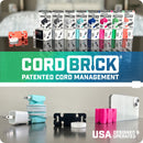 CordBrick® Weighted Cord Holder, Cable Management Device, Phone Access