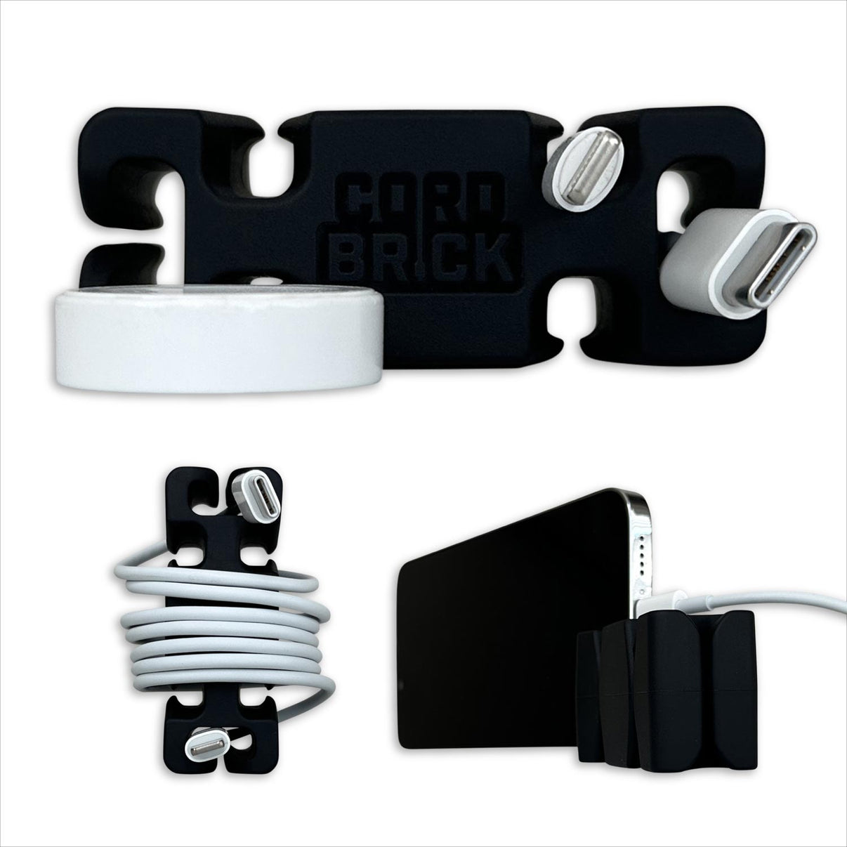 CordBrick® – Weighted Cord Organizer for Nightstand & Travel